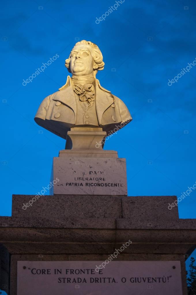 Córcega, 03 / 09 / 2017: la estatua de Pascal Paoli, corse político y ...