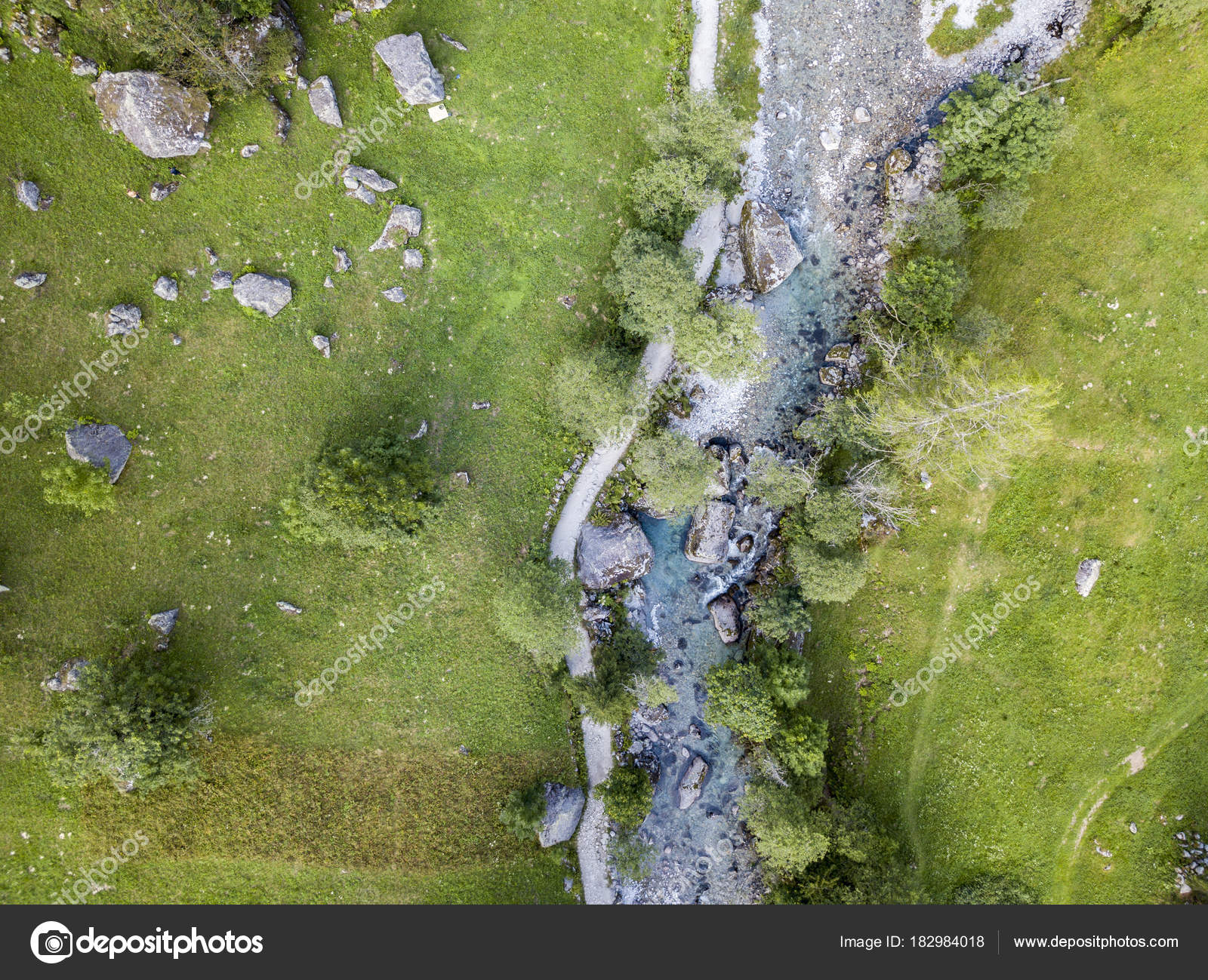 Aerial View Mello Valley Val Mello Green Valley Surrounded Granite ...