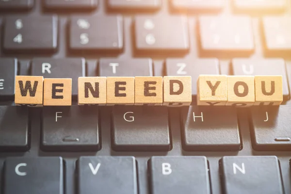 Want You Letters Black Keyboard Human Resources Stock Photo by ©patrick ...