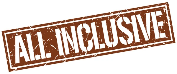 All Inclusive Sticker All Inclusive Rectangular Label Isolated White ...