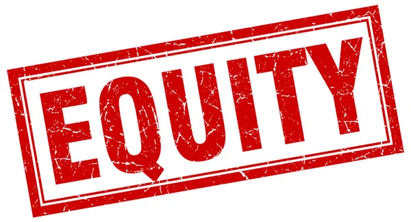 Equity Sticker Equity Rectangular Label Isolated White Background Stock ...