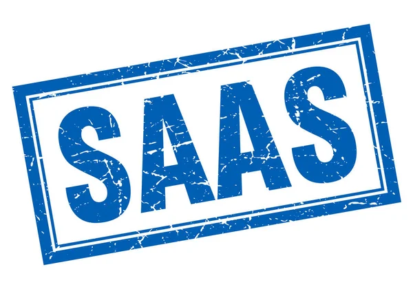 Saas Sticker Saas Rectangular Label Isolated White Background Stock ...