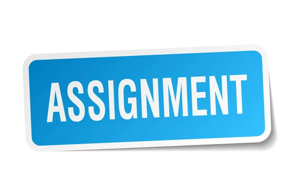Assignment Sticker Assignment Rectangular Label Isolated White ...