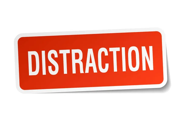 Distraction Sticker Distraction Rectangular Label Isolated White ...