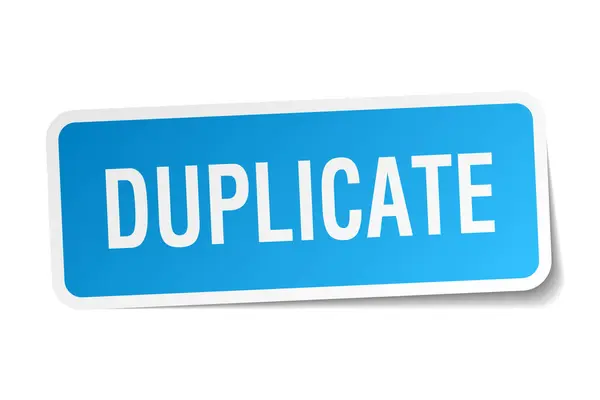 Duplicate Sticker Duplicate Rectangular Label Isolated White Background ...