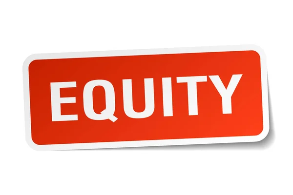 Equity Sticker Equity Rectangular Label Isolated White Background Stock ...