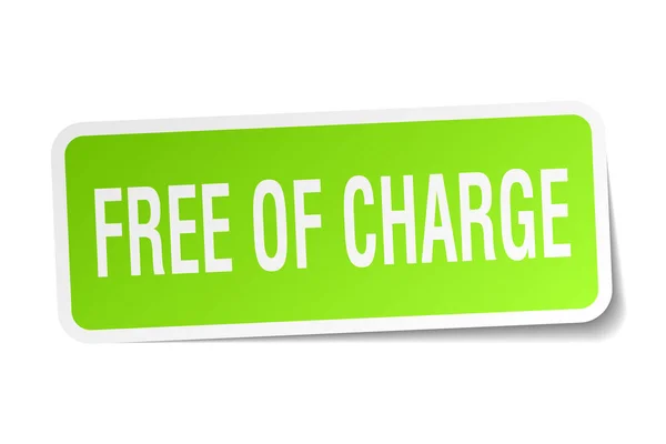 Free Charge Sticker Free Charge Rectangular Label Isolated White ...