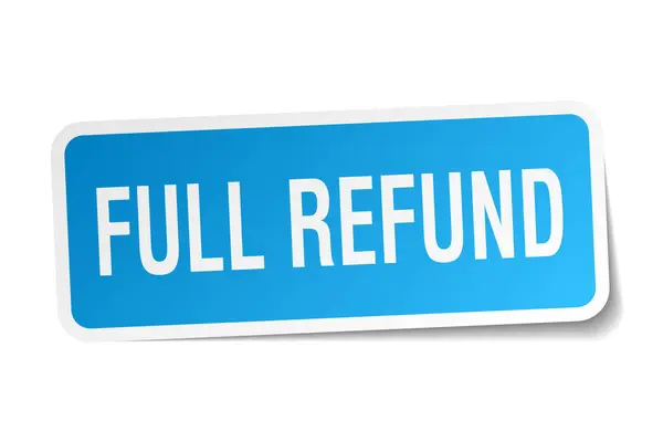 Full Refund Sticker Full Refund Rectangular Label Isolated White ...