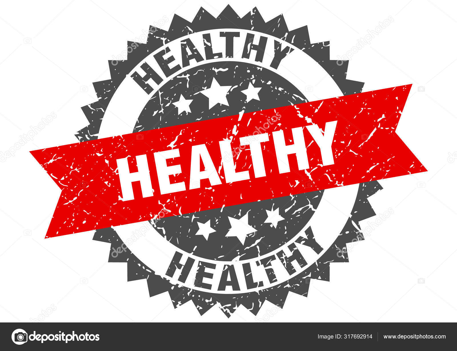 Healthy grunge stamp with red band. healthy — Stock Vector © Aquir014b ...