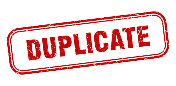 Duplicate Sticker Duplicate Rectangular Label Isolated White Background ...