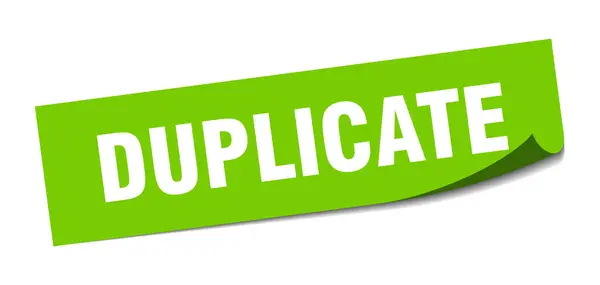 Duplicate Sticker Duplicate Rectangular Label Isolated White Background ...