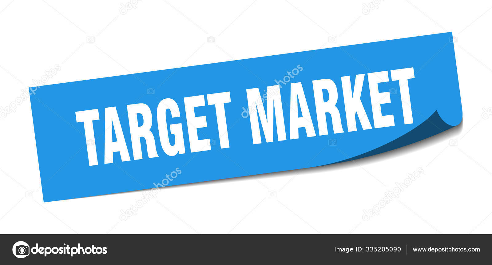 Target market sticker. target market square sign. target market. peeler ...