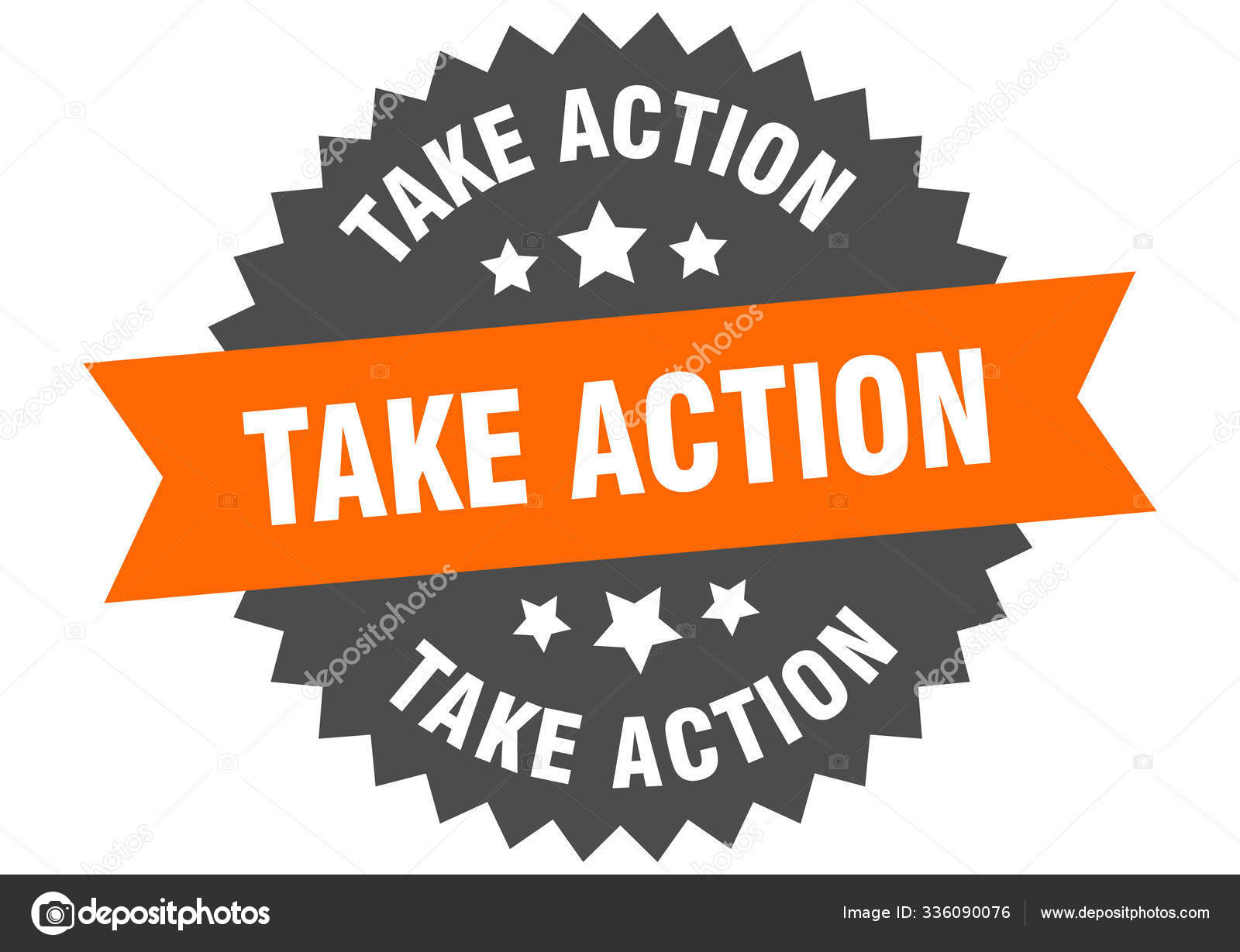 Take action sign. take action circular band label. round take action ...