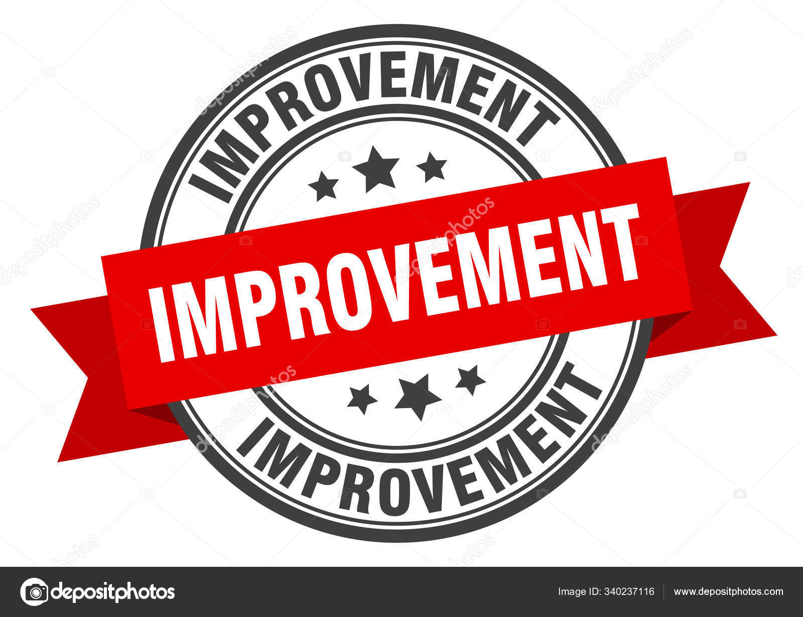 Improvement label. improvementround band sign. improvement stamp ...
