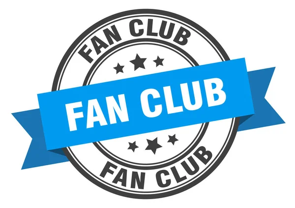 Fan Club Sticker Fan Club Rectangular Label Isolated White Background ...