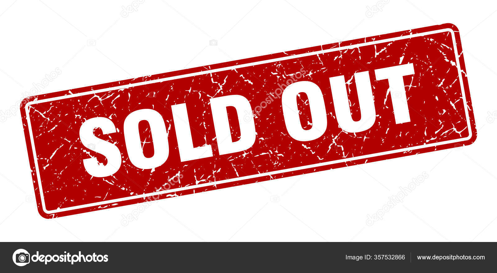 Agotado Sello Vendido Etiqueta Roja Vintage Señal Vector de stock ...