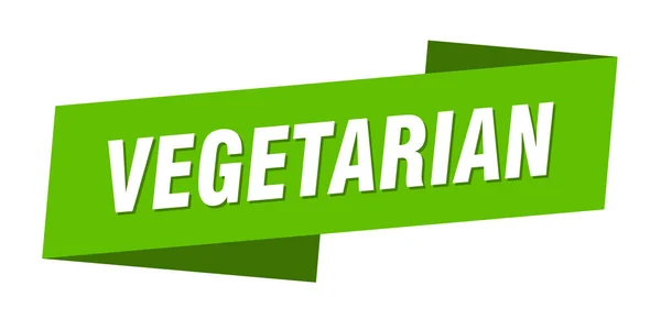 Vegetarian Sticker Vegetarian Rectangular Label Isolated White ...