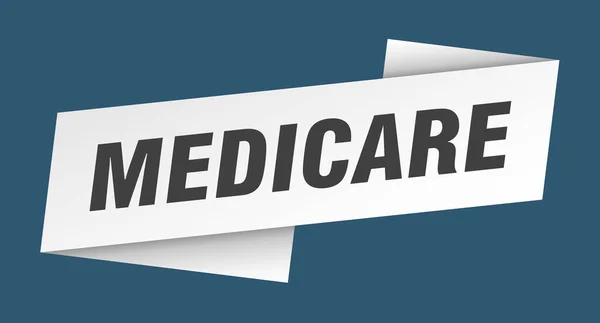 Medicare Sticker Medicare Rectangular Label Isolated White Background ...