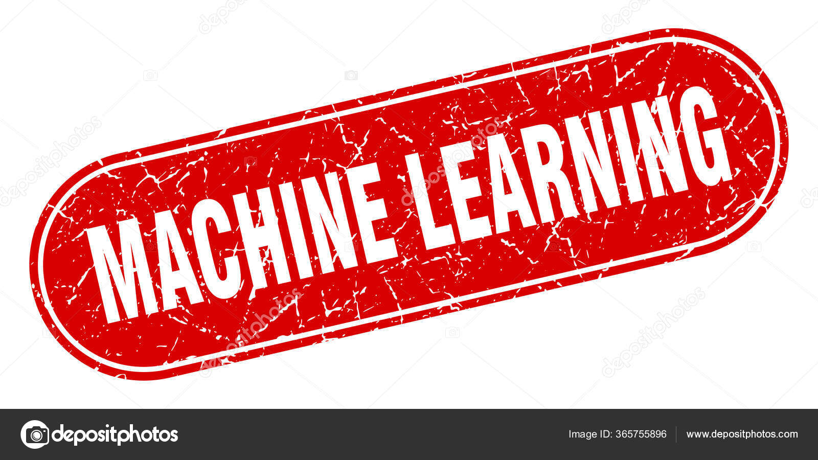 Machine Learning Sign Machine Learning Grunge Red Stamp Label — Stock ...
