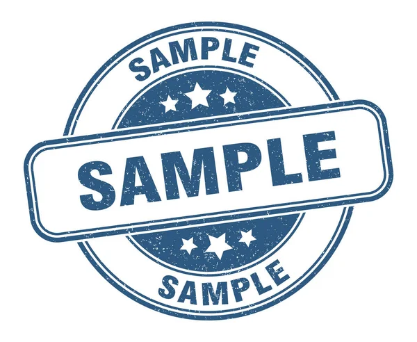 Sample blue square grungy stamp isolated on white background — Stock ...