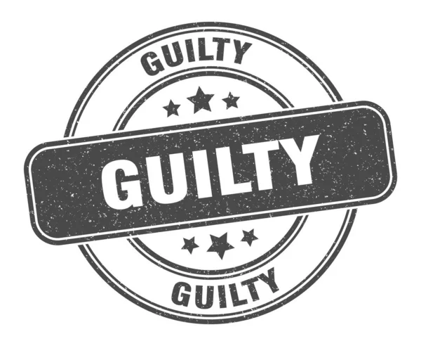 Guilty Stamp Guilty Sign Label Transparent Background Stock Vector by ...