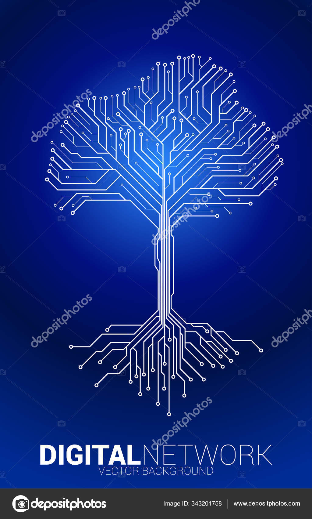 Circuit Board Vector Tree