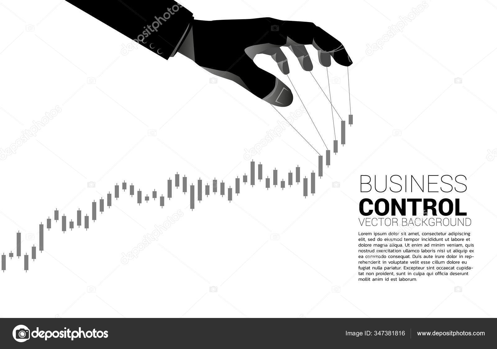 Puppet Master Controlling Business Growing Graph Concept Manipulation ...
