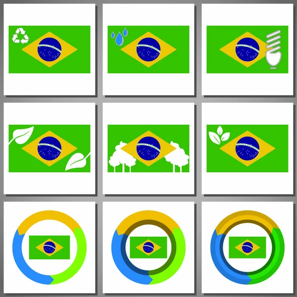 Eco friendly marks and icons with country flag Stock Vector Image by ...
