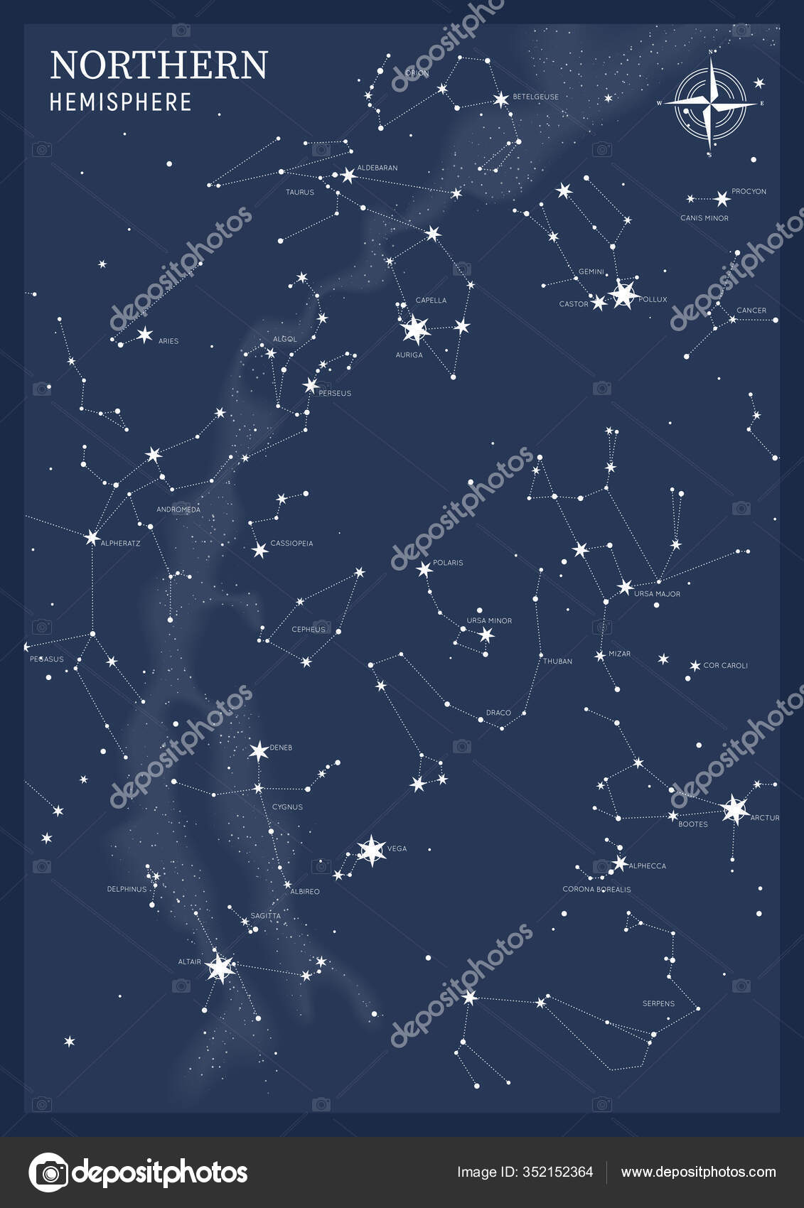 Mapa Estelar Do Hemisferio Norte Planisfério Celeste – Wikipédia,