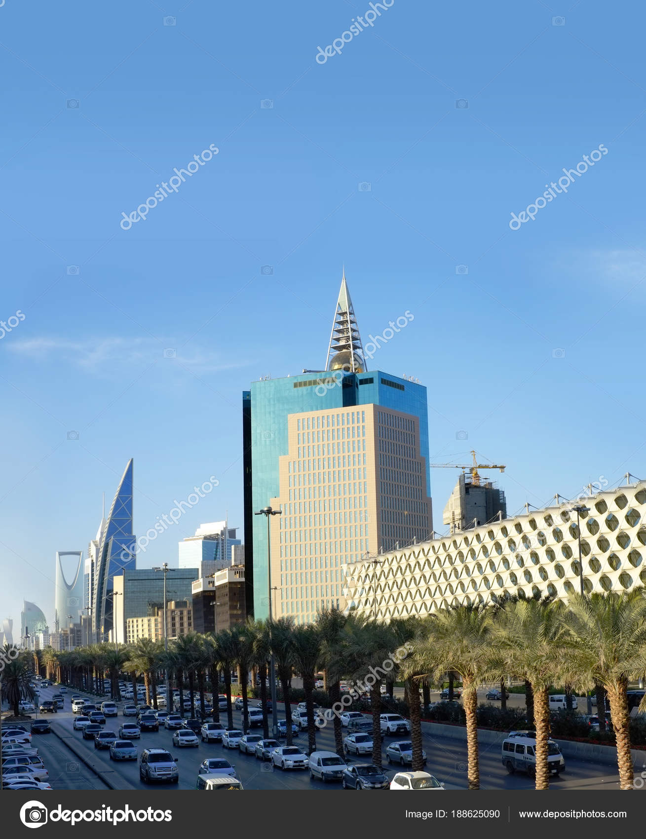 January 2017 Riyadh Saudi Arabia King Fahad Road Peak Hours — Stock ...