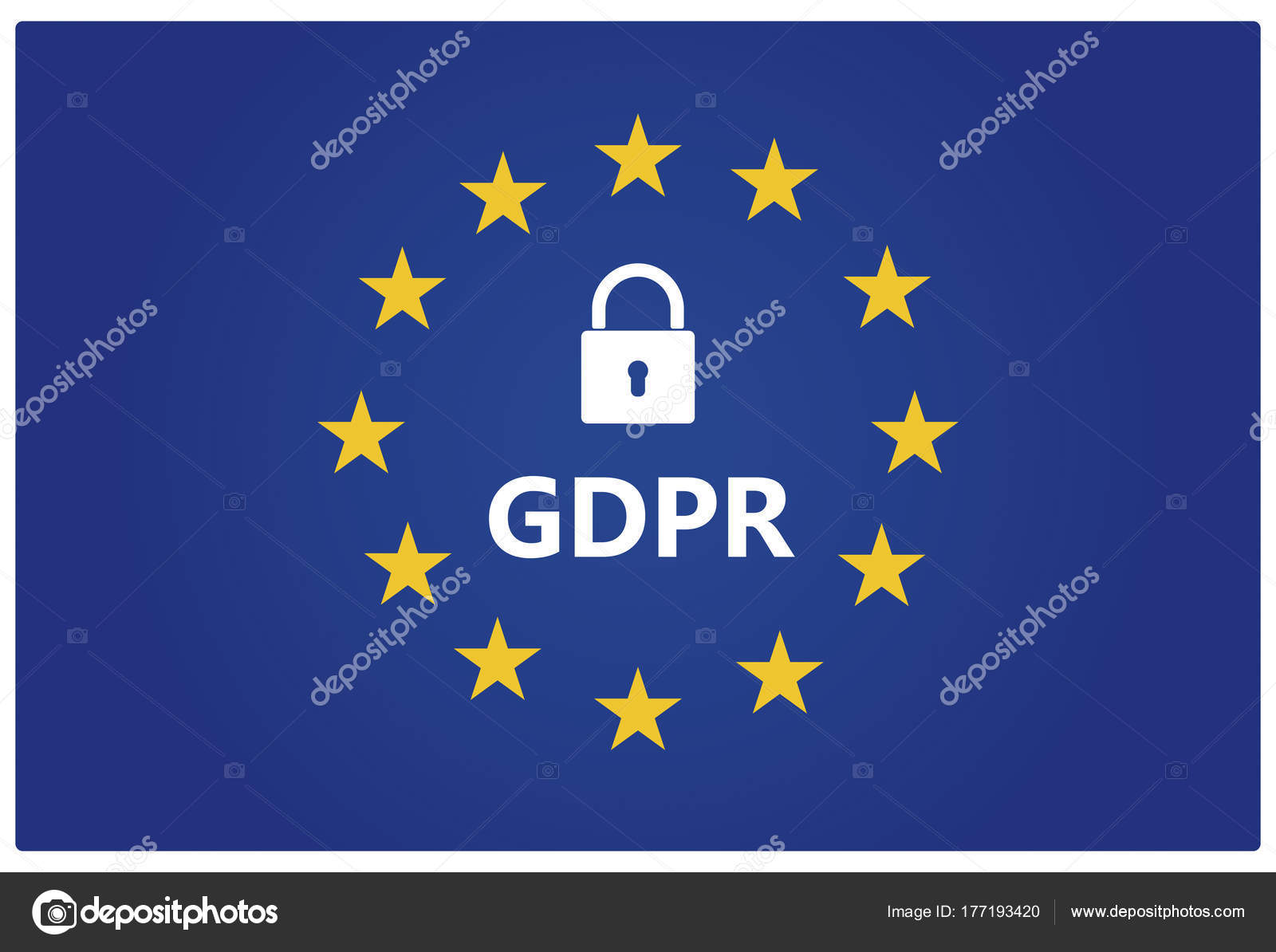 GDPR - General Data Protection Regulation. EU flag with stars an ... GDPR - General Data Protection Regulation. EU flag with stars an ...