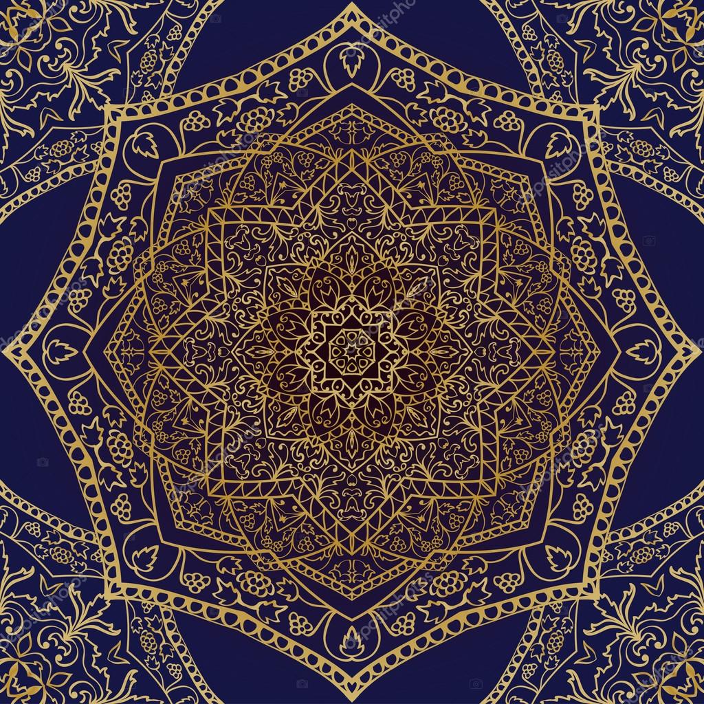 Blue and gold pattern. Stock Vector Image by ©matorinni #127304142