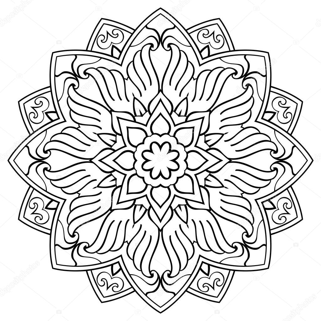 Mandala simple Vector. — Vector de stock © matorinni #129096396