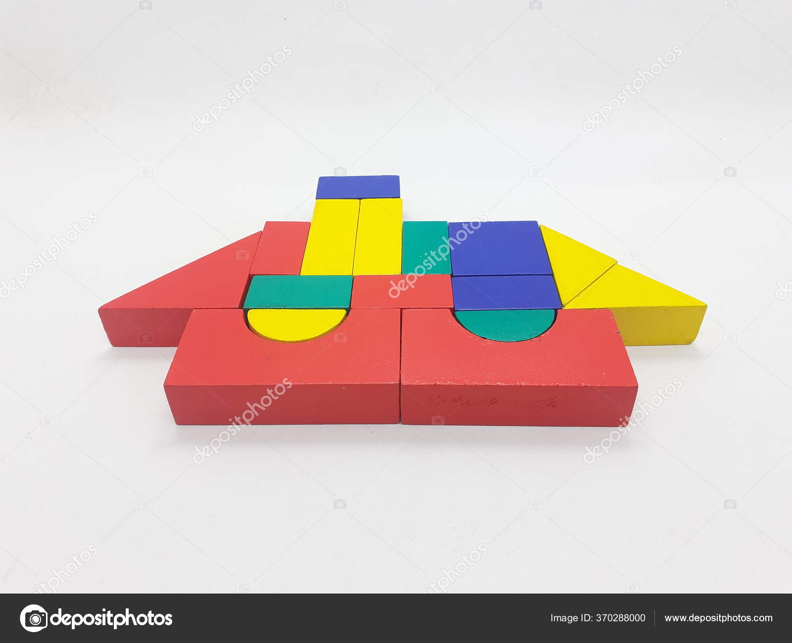 Artistic Handmade Colorful Various Shape Wooden Building Blocks Kid ...