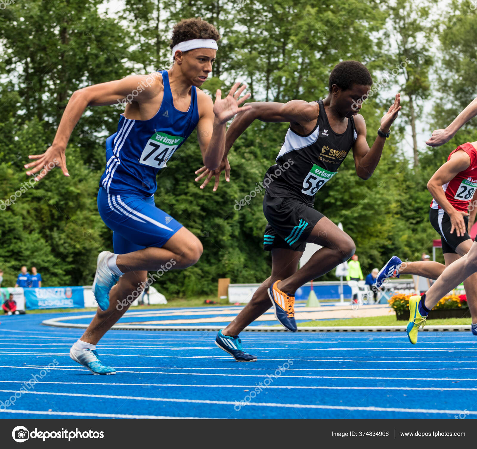Regensburg Germany July 2019 Bavarian Athletics Championship 400 Meter ...