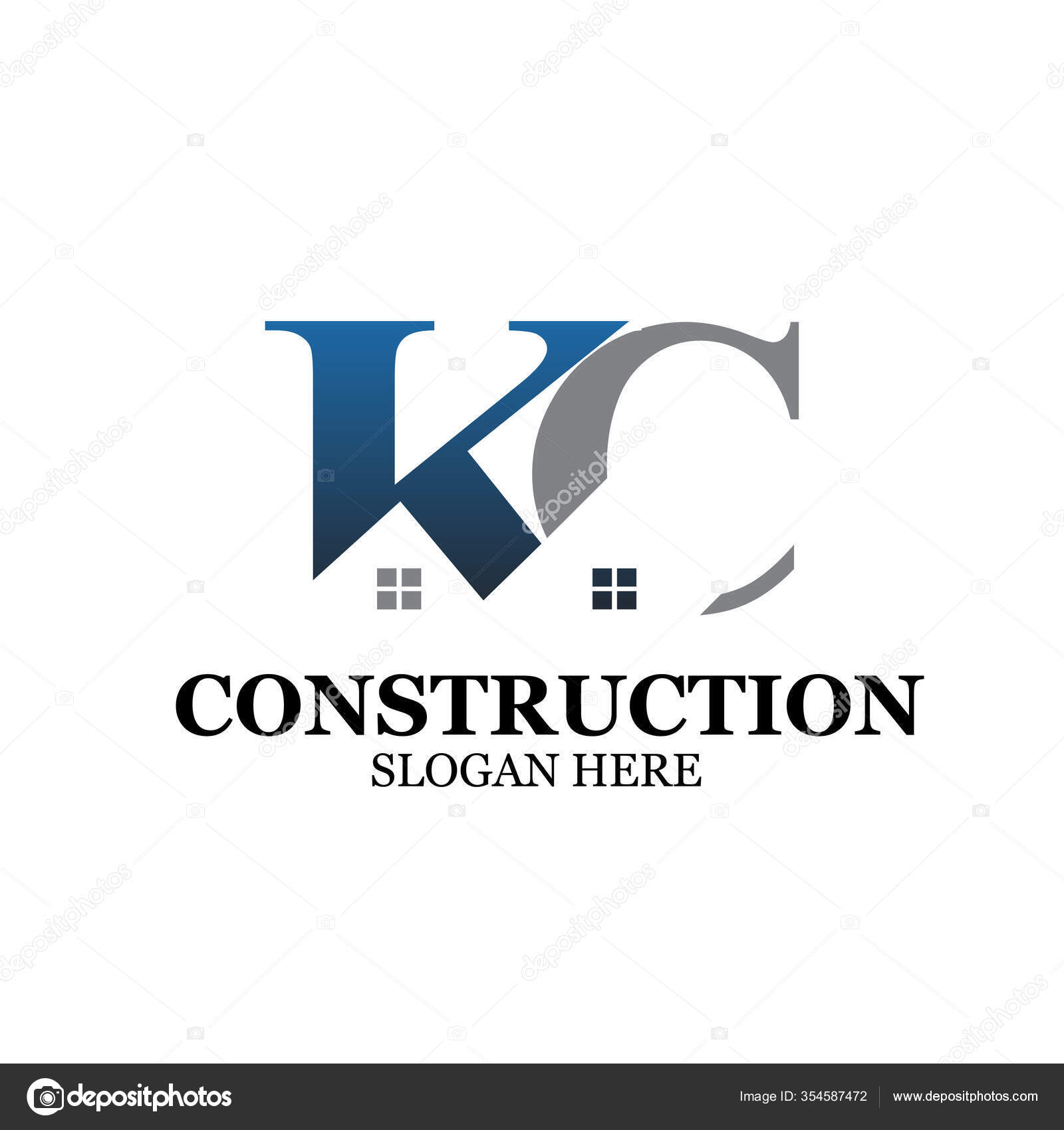 Diseño Del Logotipo Construcción Simple Vector de stock por ©onenine19 354587472