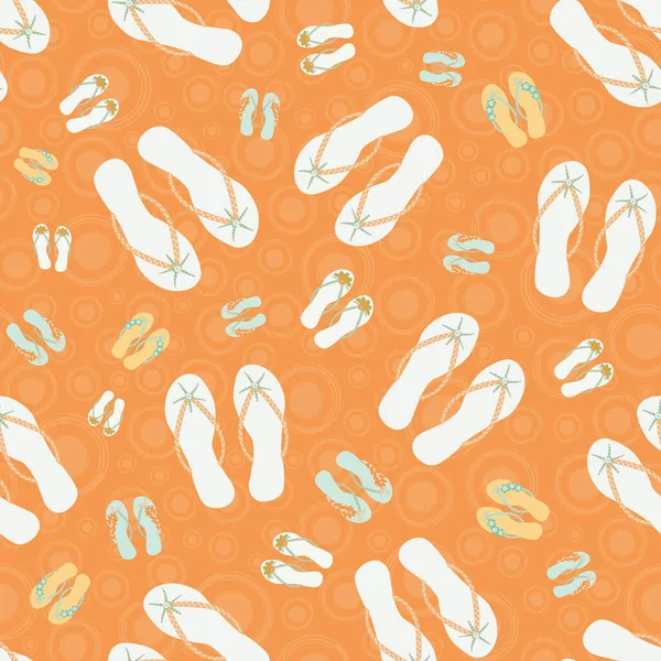 Seamless flip flop shoe vector pattern background. Modern hand drawn Memphis design sandals on ...