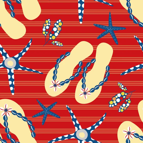 Seamless flip flop shoe vector pattern background. Modern hand drawn Memphis design sandals on ...