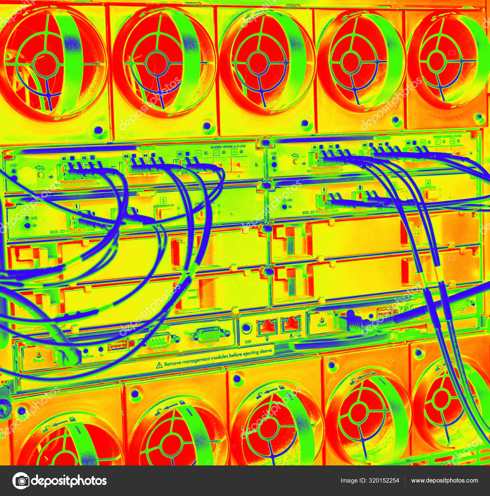 Thermal Image Blade Enclosure Data Center Bladecenter Network Server ...