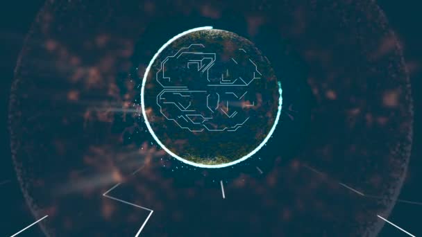 Human brain malfunction with glitch motion tecture around. — Stock ...