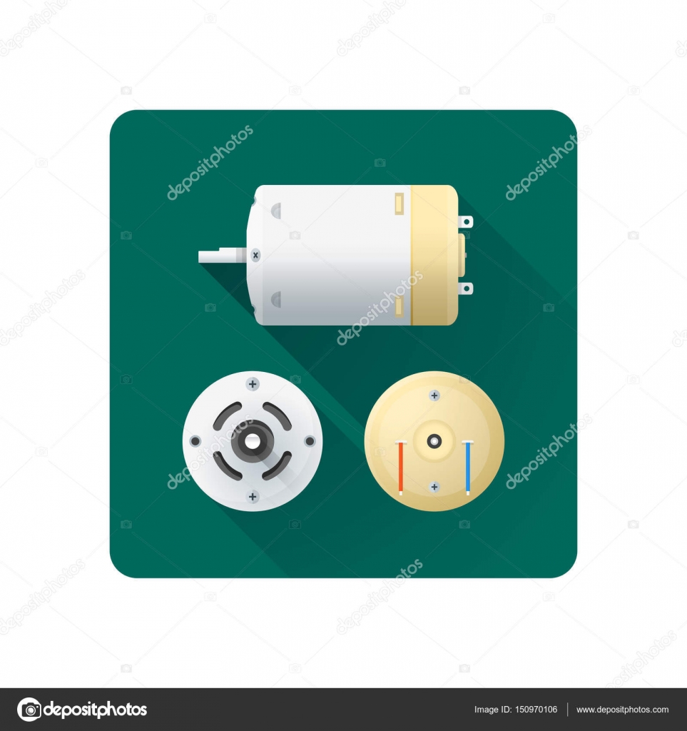 Vector electric motor flat illustratio Stock Vector Image by ©TRIKONA ...