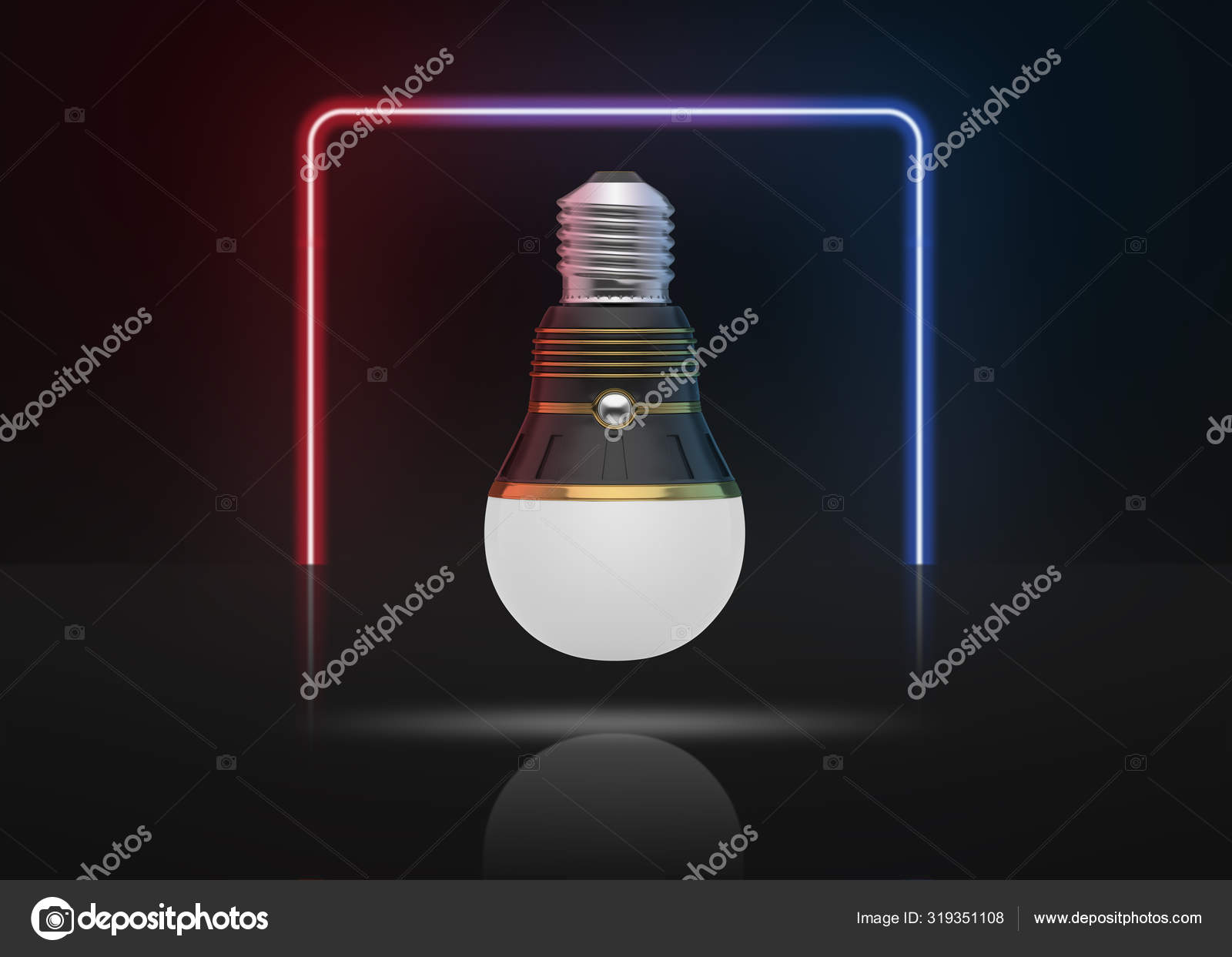 Tech Flashlight Model Digital Lamp Render Future Lighting Image Stock ...