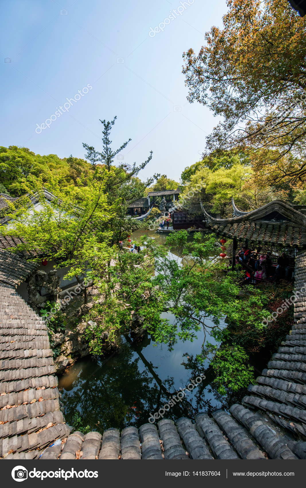 Wujiang City with the ancient town of retreat garden garden waterside ...