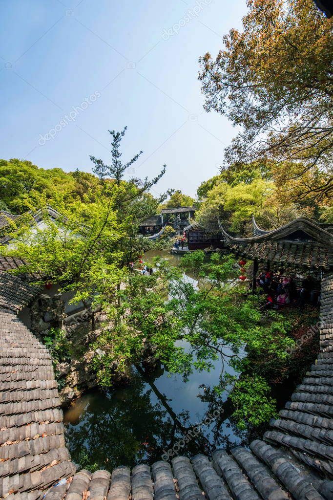 Wujiang City with the ancient town of retreat garden garden waterside ...