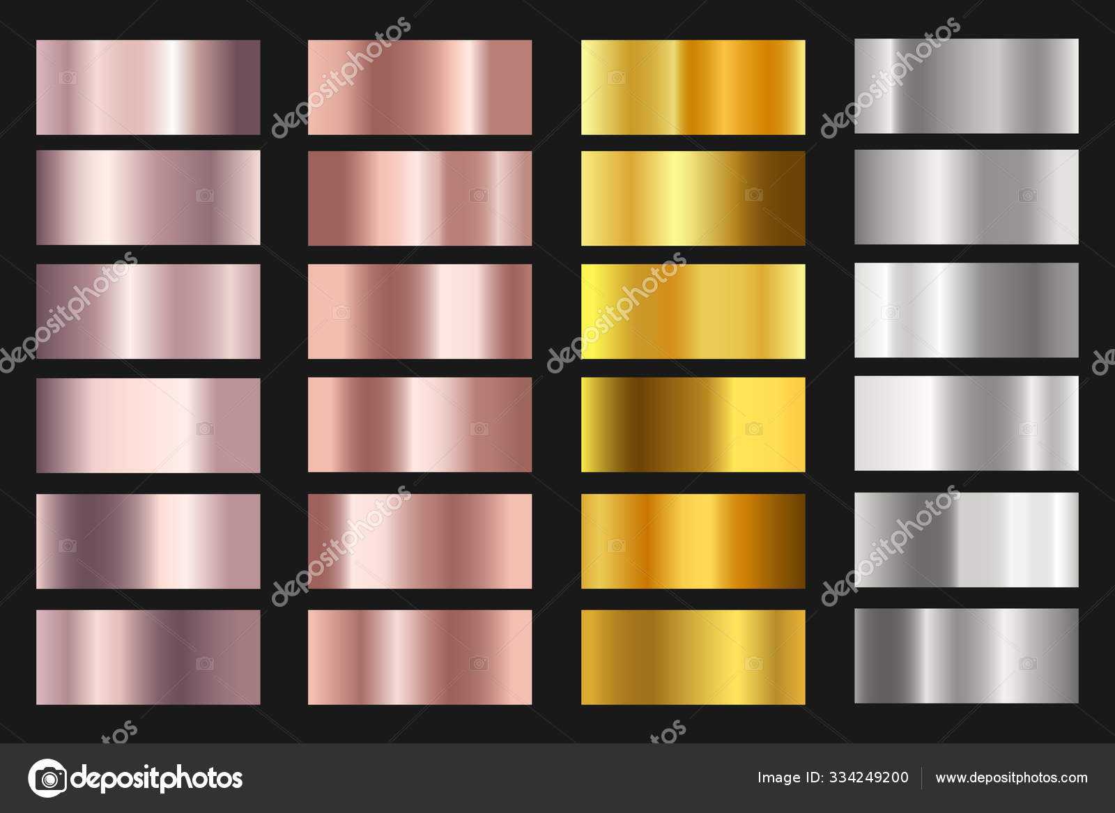 Metalic gradient collection Stock Vector Image by ©Mandarin007 #334249200