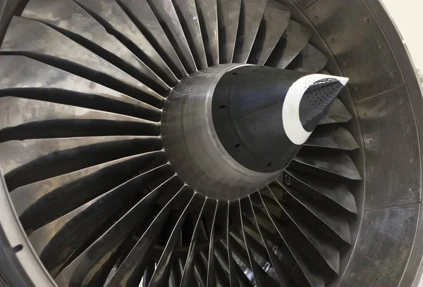 Turbine blades. turbojet engine blades close-up Stock Photo by ...