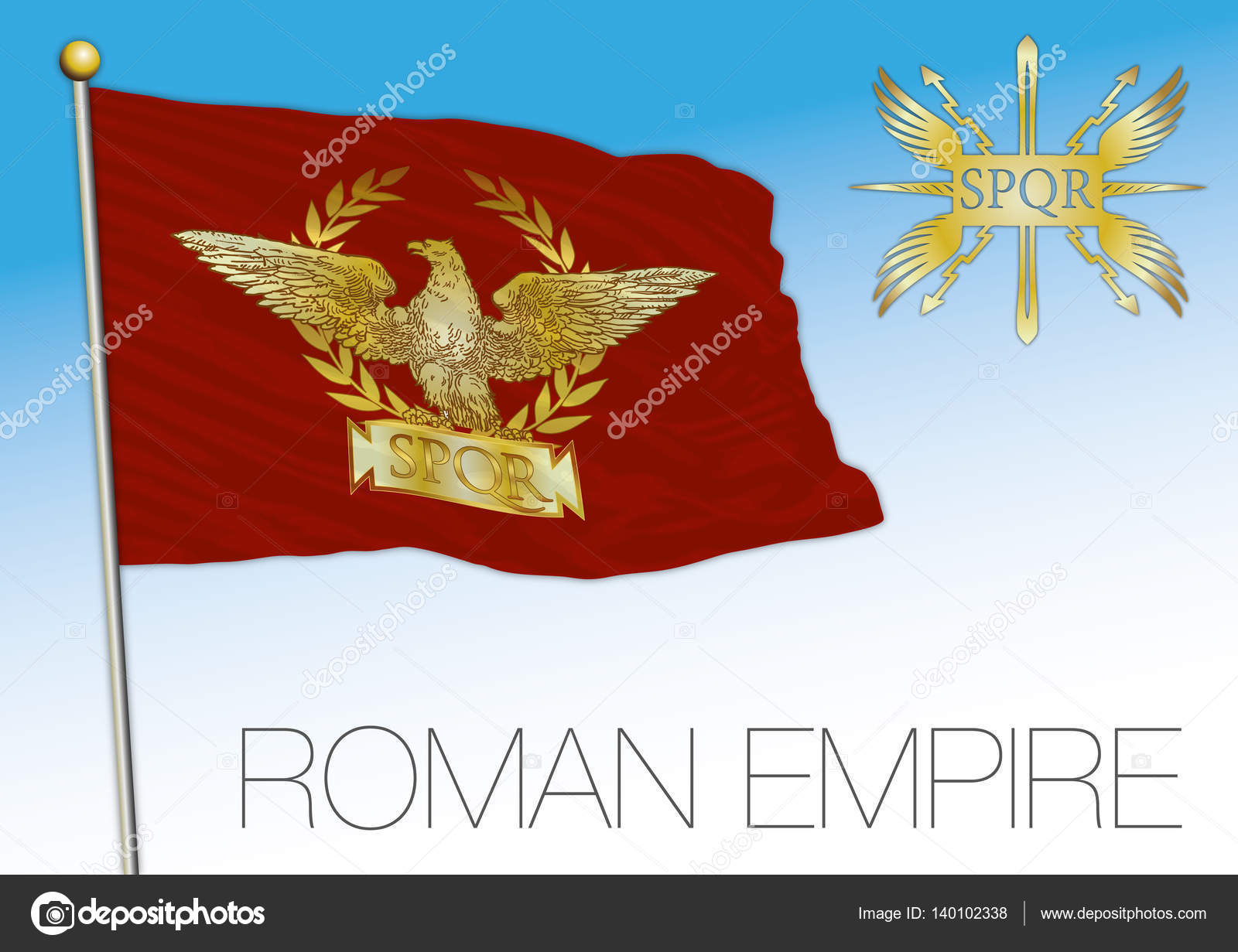 Ancient Roman Empire Flag