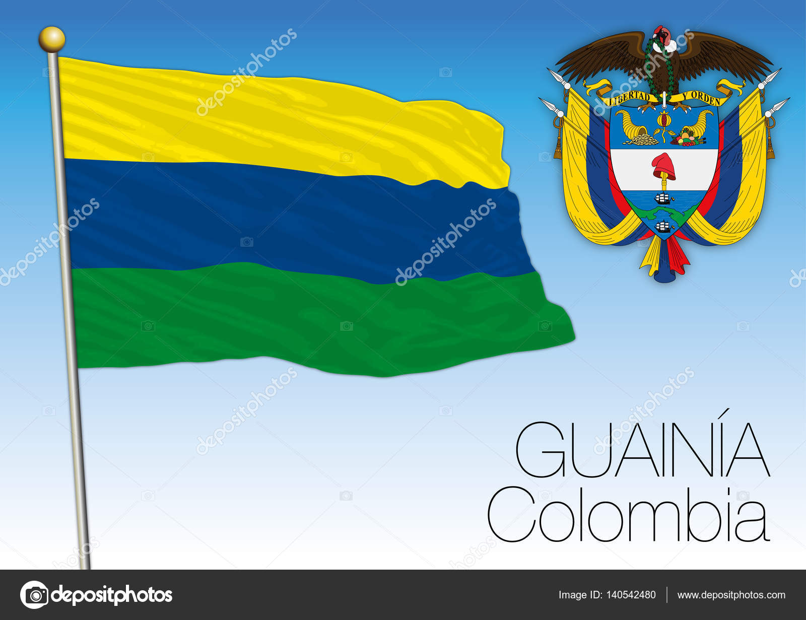 Guainia regional flag, Colombia Stock Vector by ©frizio 140542480