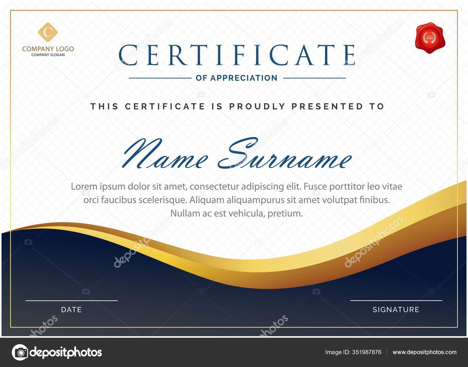 Creative Multipurpose Professional Certificate Design Stock Vector ...