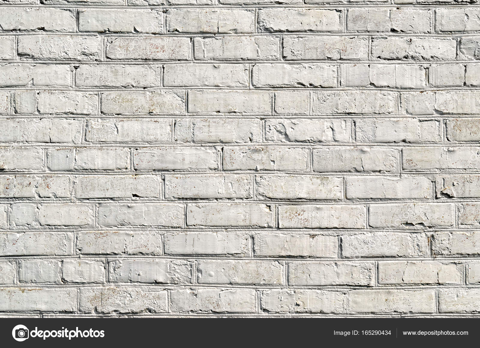 Texture of a brick wall painted with white paint. ⬇ Stock Photo, Image ...